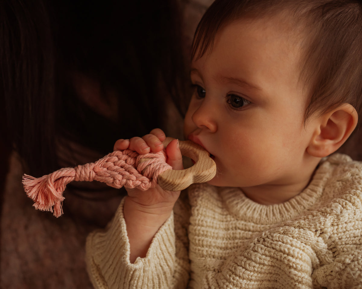 Organic Macramé Teether – A Thousand Roses Store
